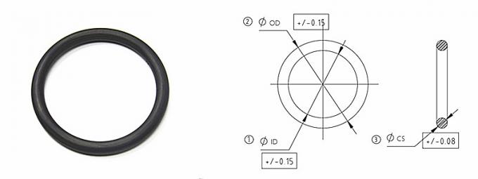 Black Fuel Resistance NBR Nitrile O Ring For Fuel Spray Nozzle